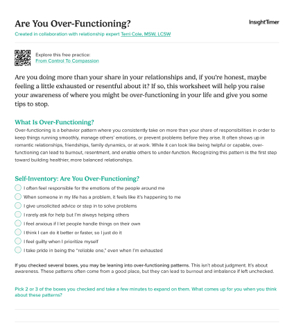 Are You Over-Functioning?