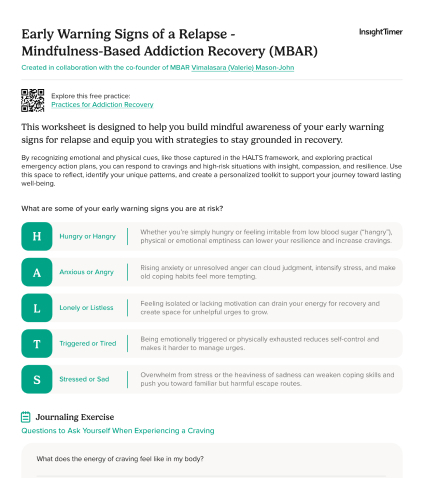 Early Warning Signs of a Relapse (MBAR)